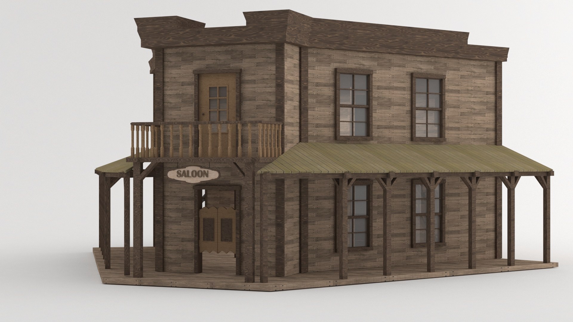 Western saloon model - TurboSquid 1699401