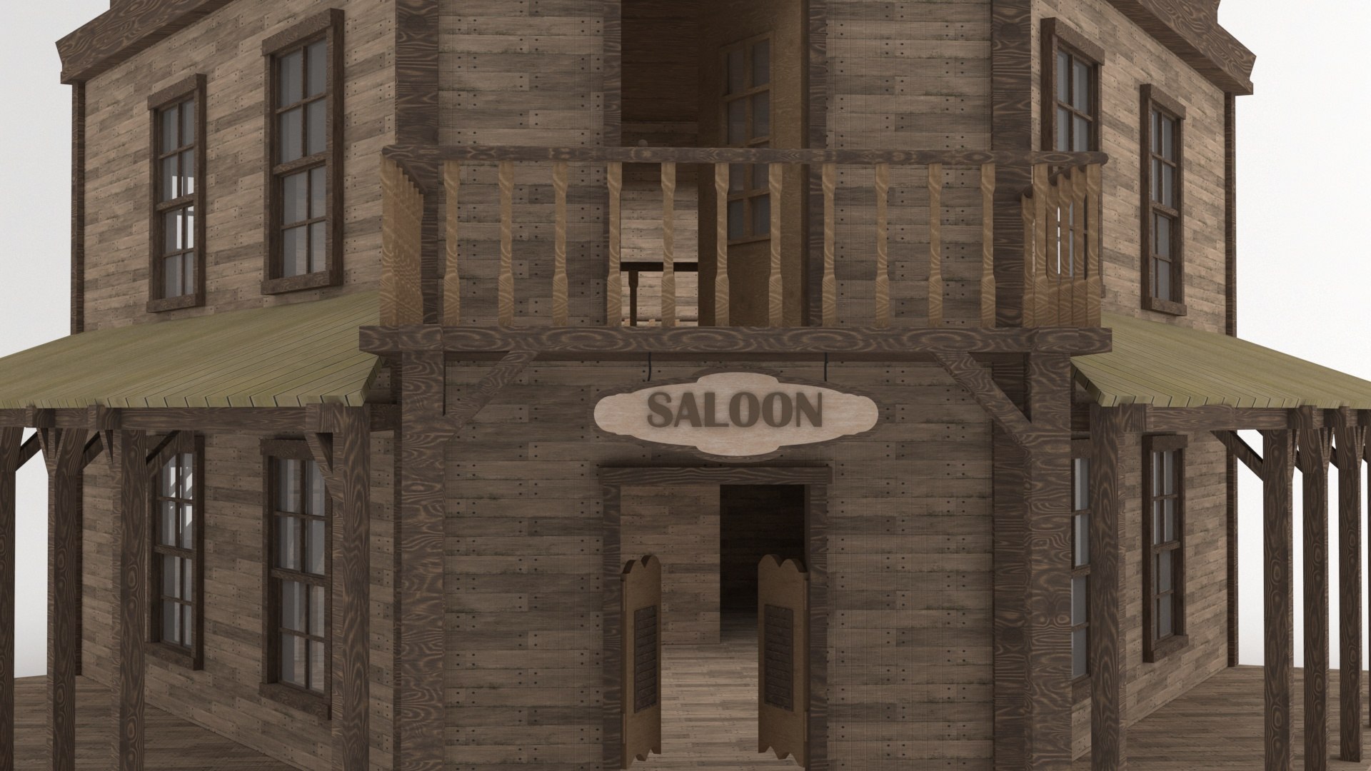 Western saloon model - TurboSquid 1699401