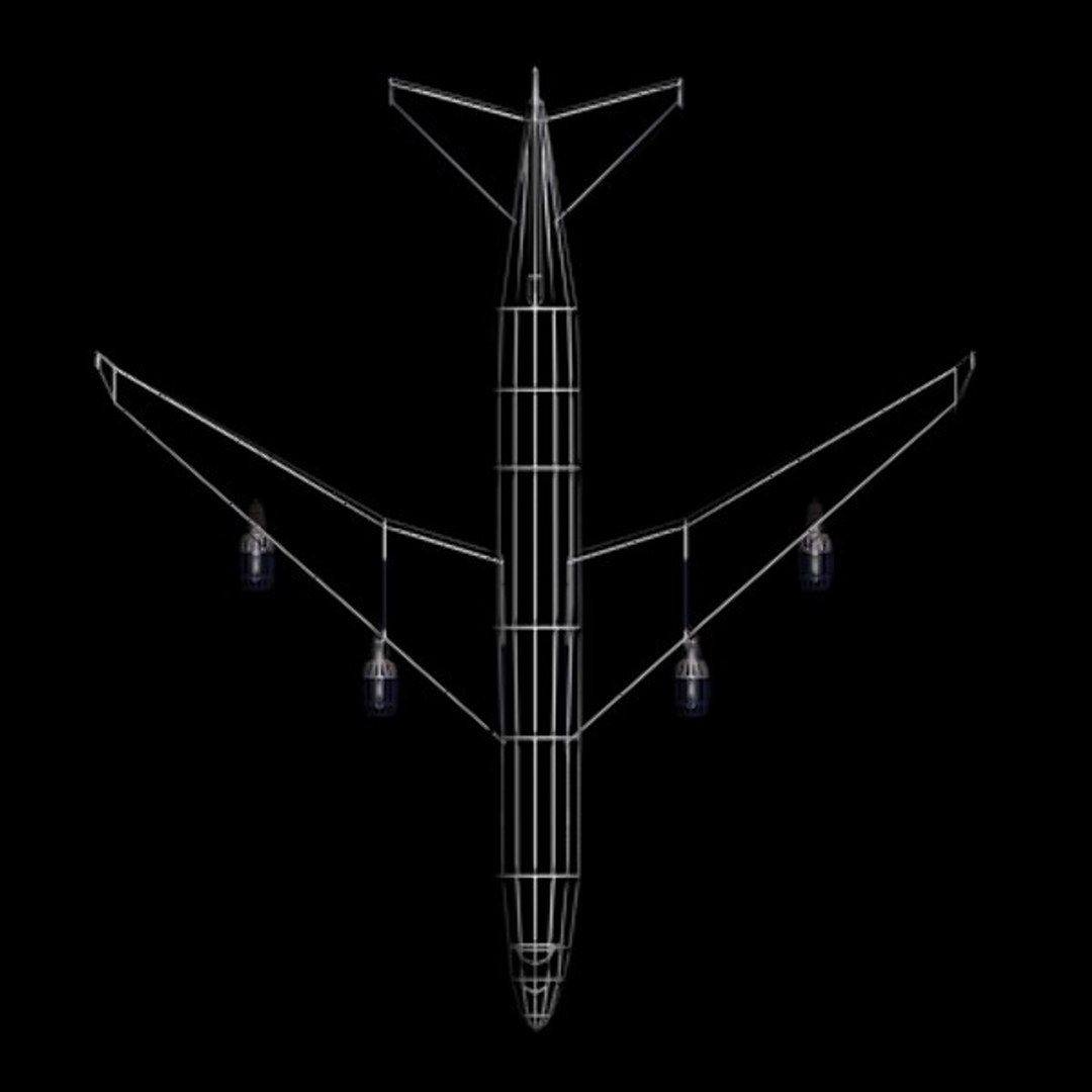 polys 747-400 flight 747 aircraft 3d model