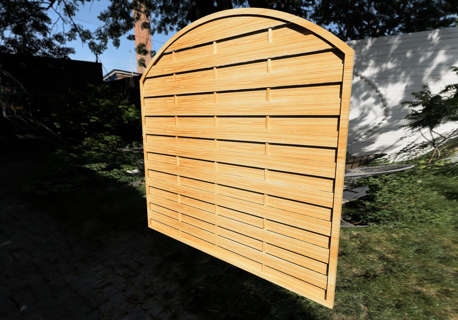 Arc wooden fence 3D - TurboSquid 1967964