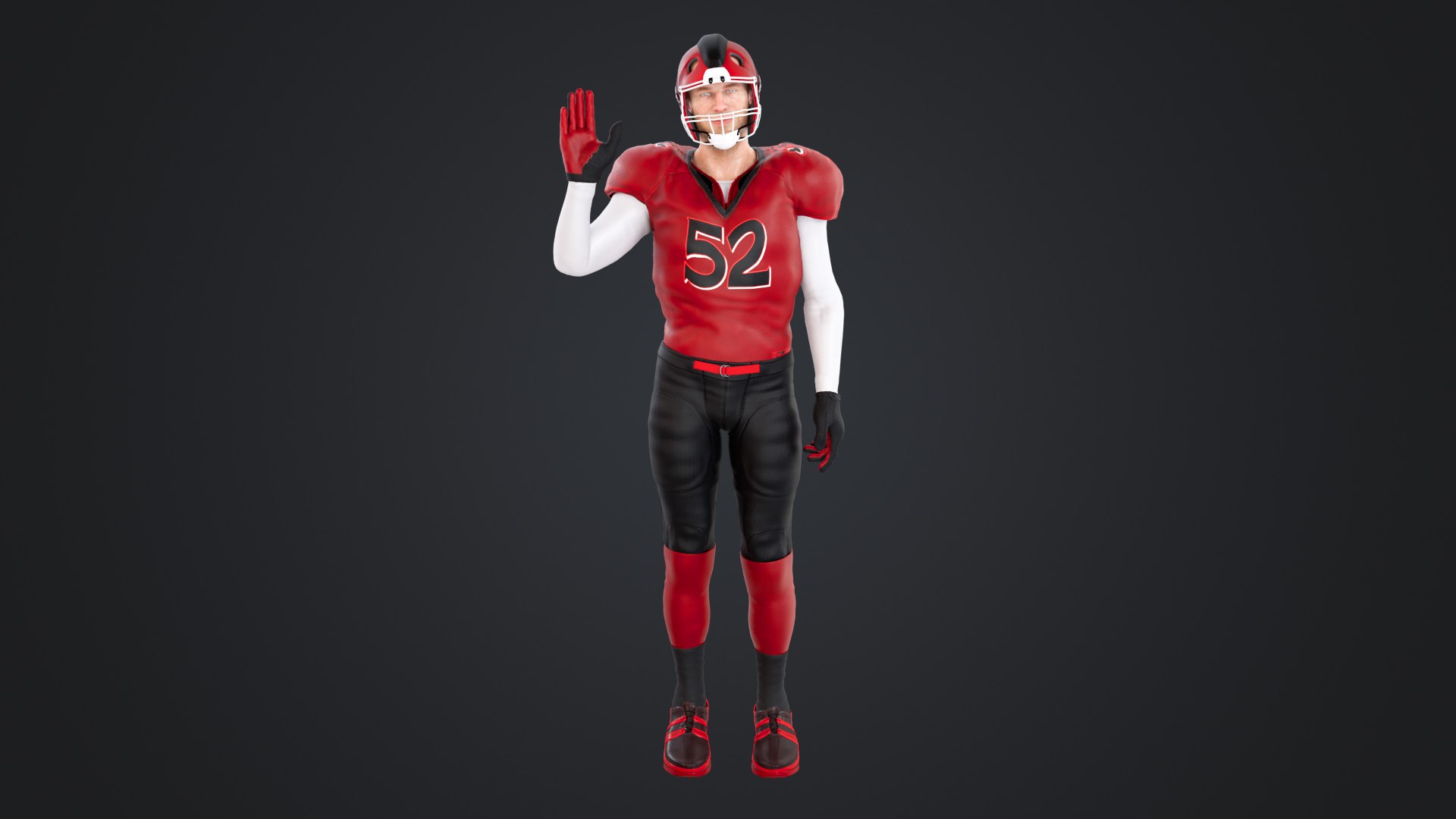 3D American Football Player Model - TurboSquid 2376313