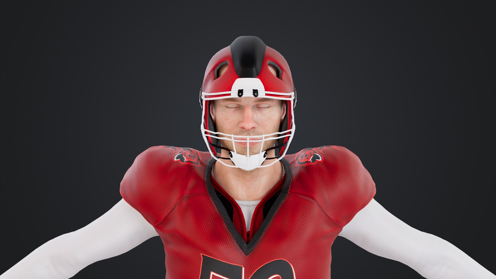 3D American Football Player Model - TurboSquid 2376313