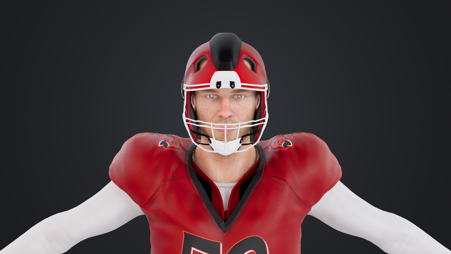 3D American Football Player Model - TurboSquid 2376313