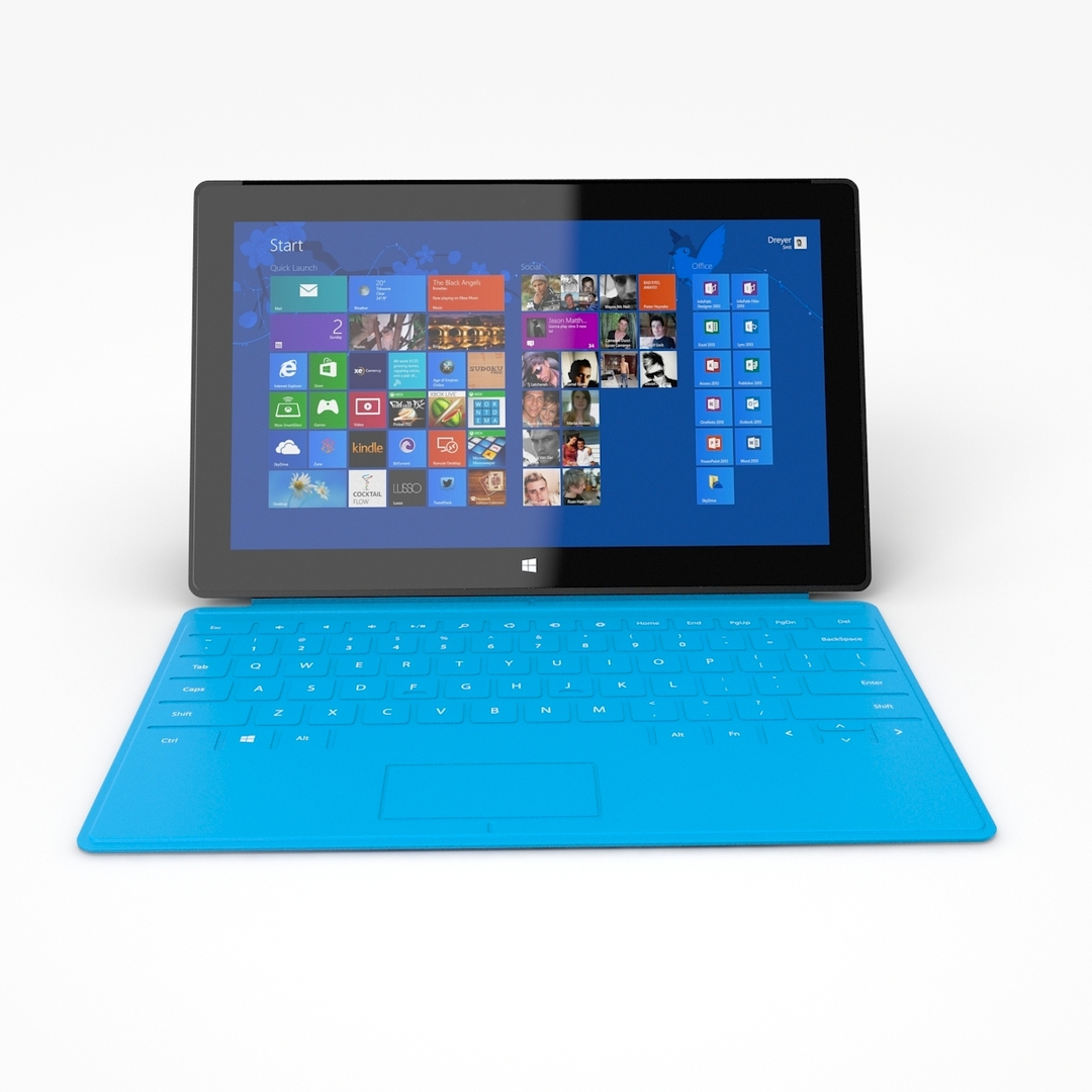 Microsoft Surface Pro 3d Obj