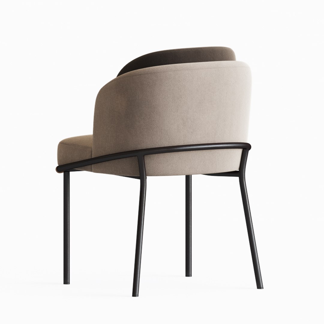 3D Model Fil Noir Dining Chair - TurboSquid 1620457