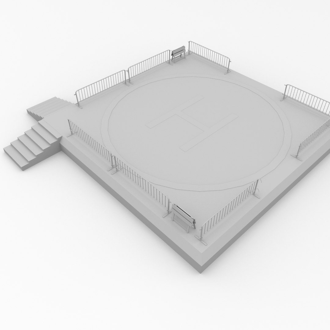 3d Helipad Pad
