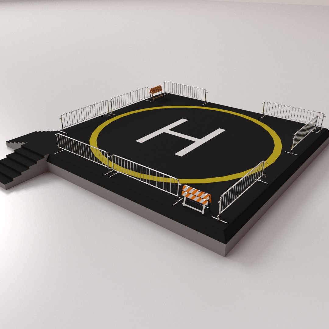 3d Helipad Pad