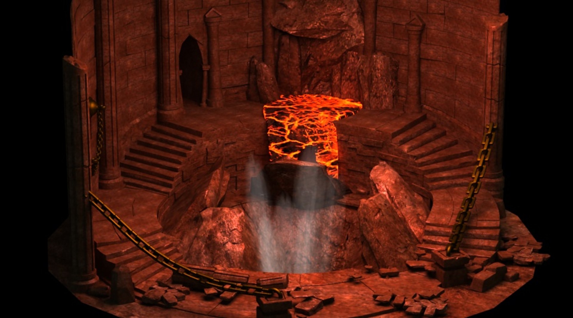 Castles Lava Volcanoes Underground 3D Model - TurboSquid 1591565