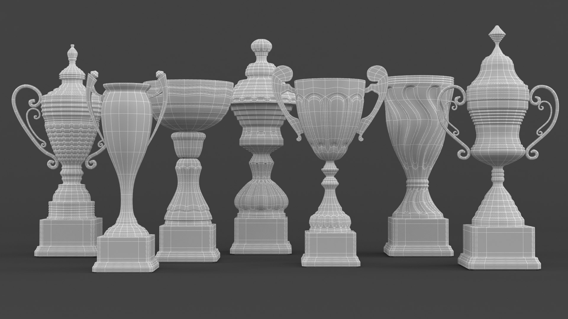 Trophy Cups Model - TurboSquid 2118624