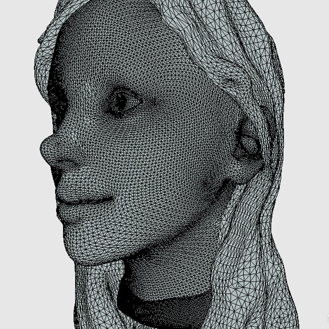 3D female head model - TurboSquid 1611645
