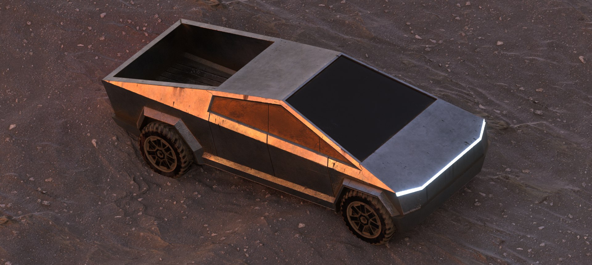 Cyber Punk Tesla Cybertruck 3D Model - TurboSquid 1480629