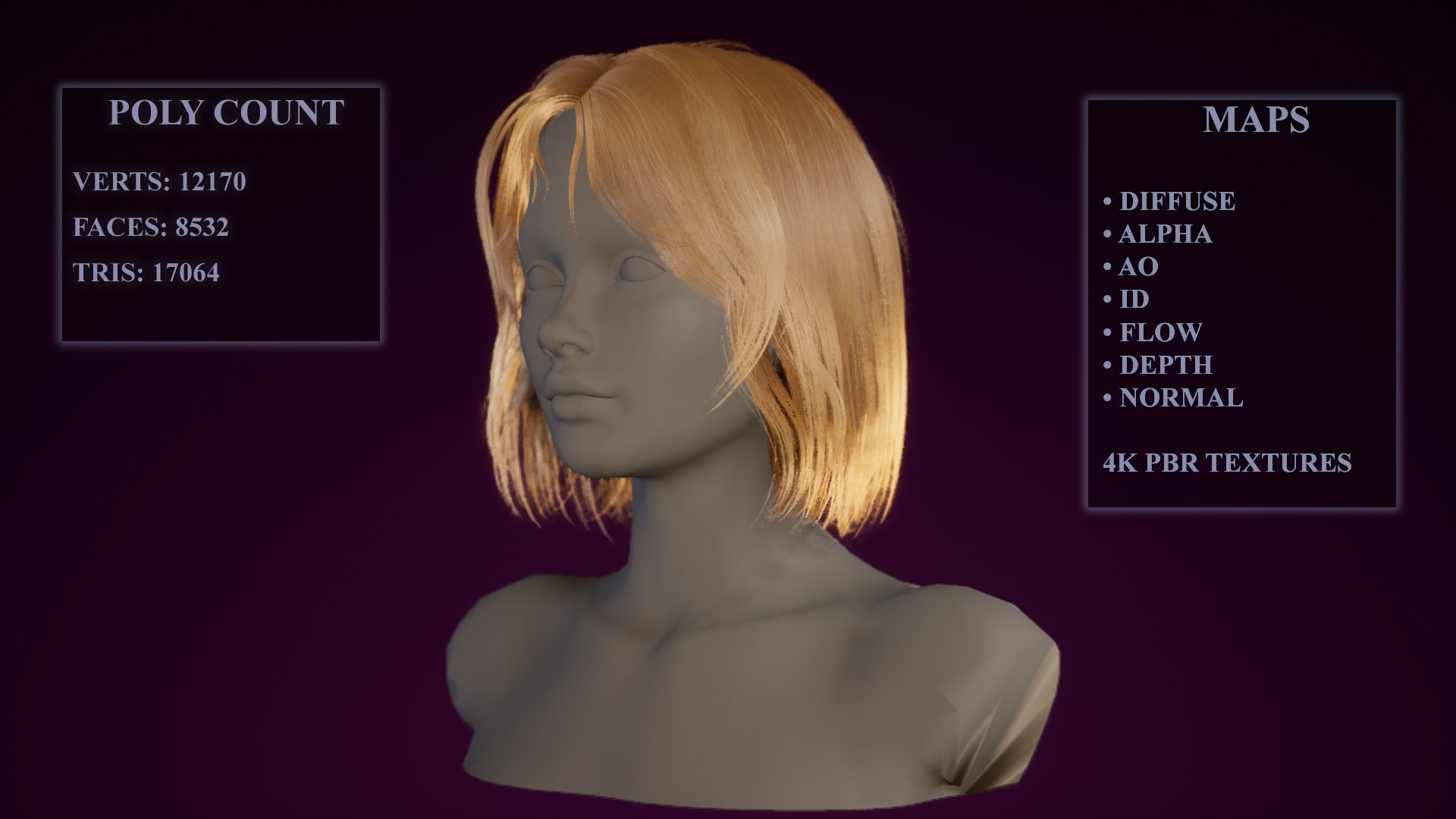 Game Hair Bob Real-Time EU4 Low-poly 3D Model 3D Model - TurboSquid 2238865