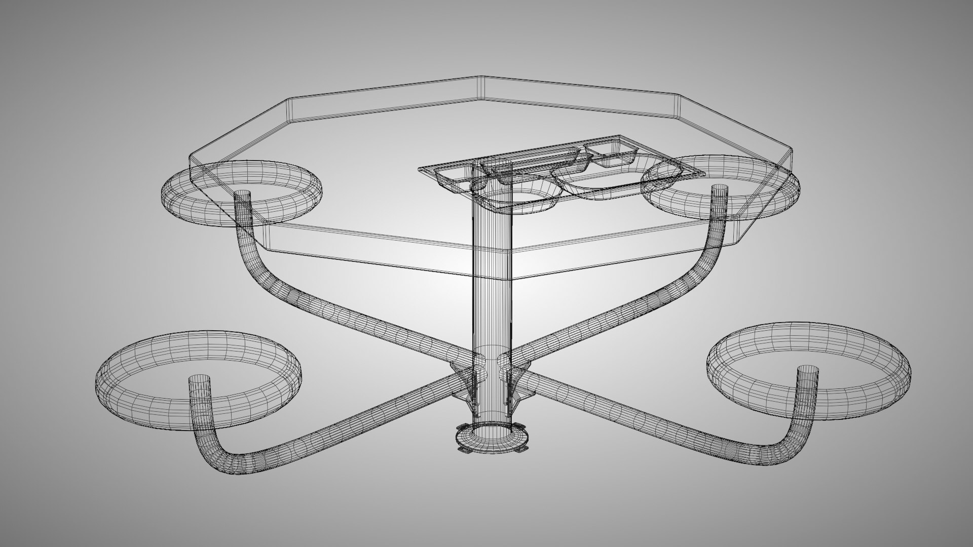 3D Cafeteria Table And Tray Model - TurboSquid 2062864