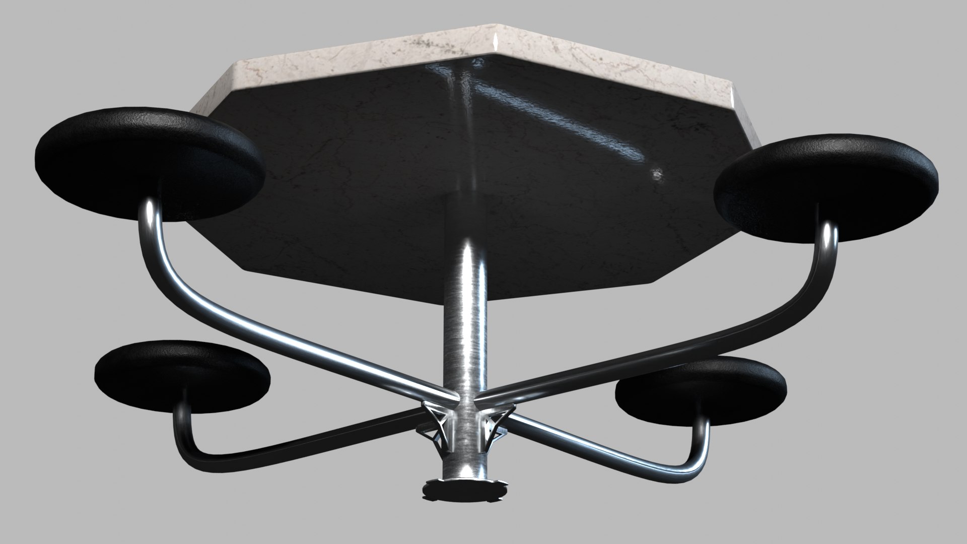 3D Cafeteria Table And Tray Model - TurboSquid 2062864