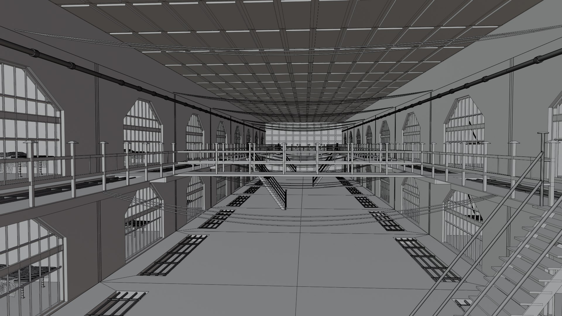 3D Prison Interior Model - TurboSquid 2157314