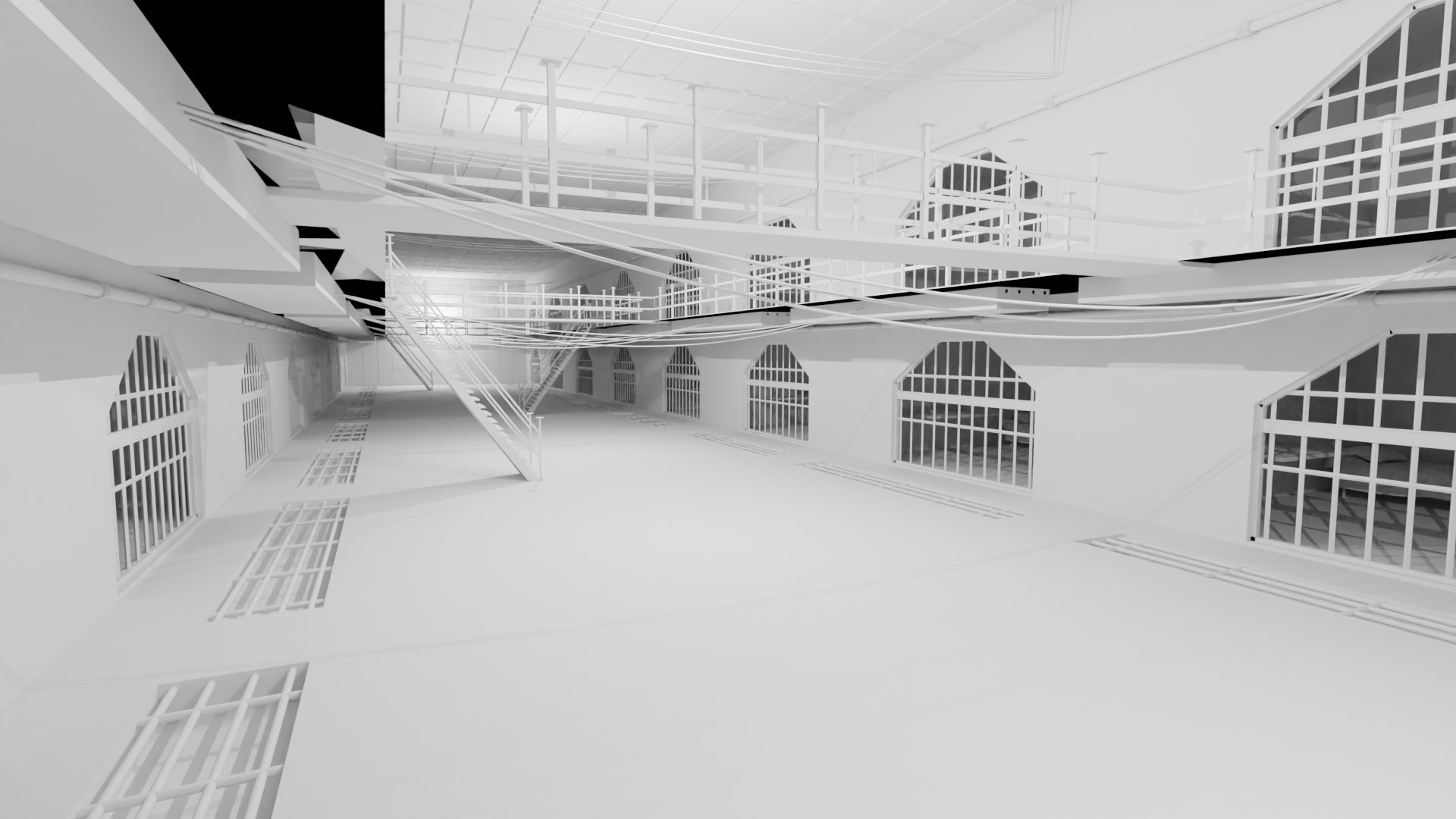 3D Prison Interior Model - TurboSquid 2157314