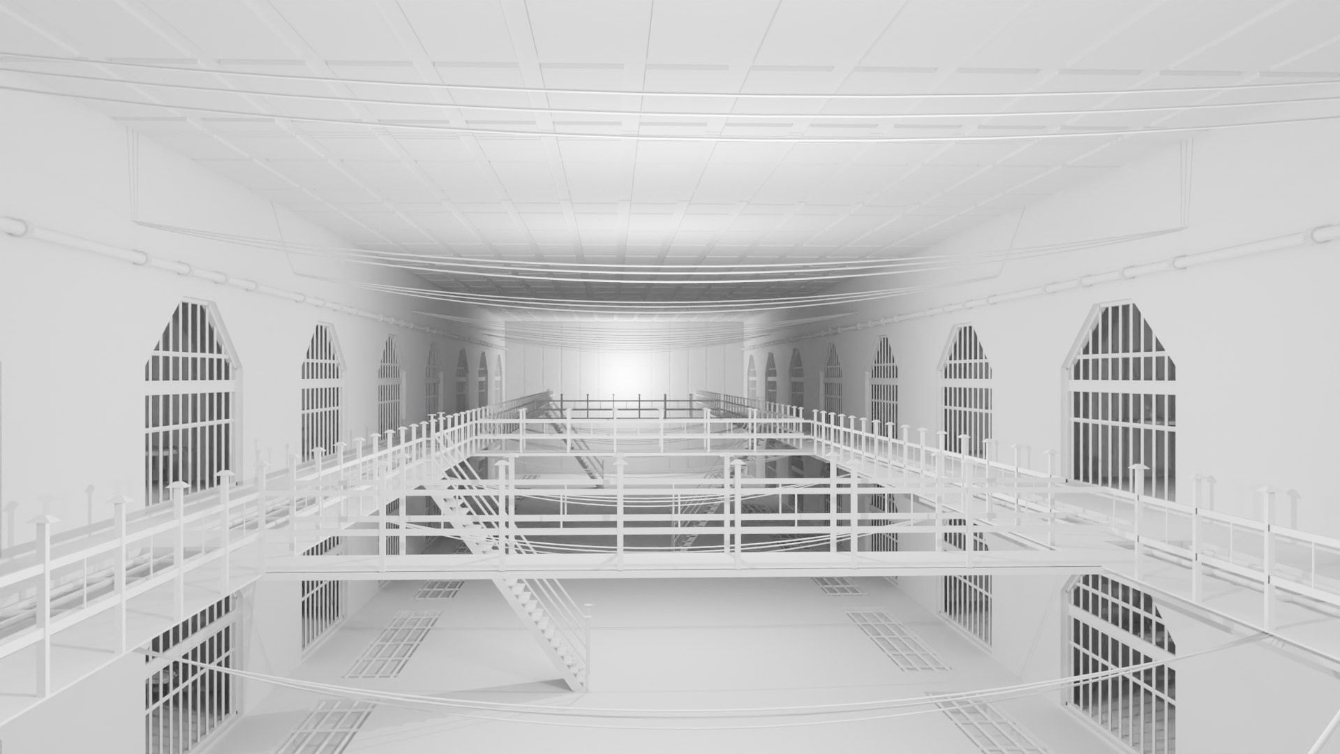 3D Prison Interior Model - TurboSquid 2157314