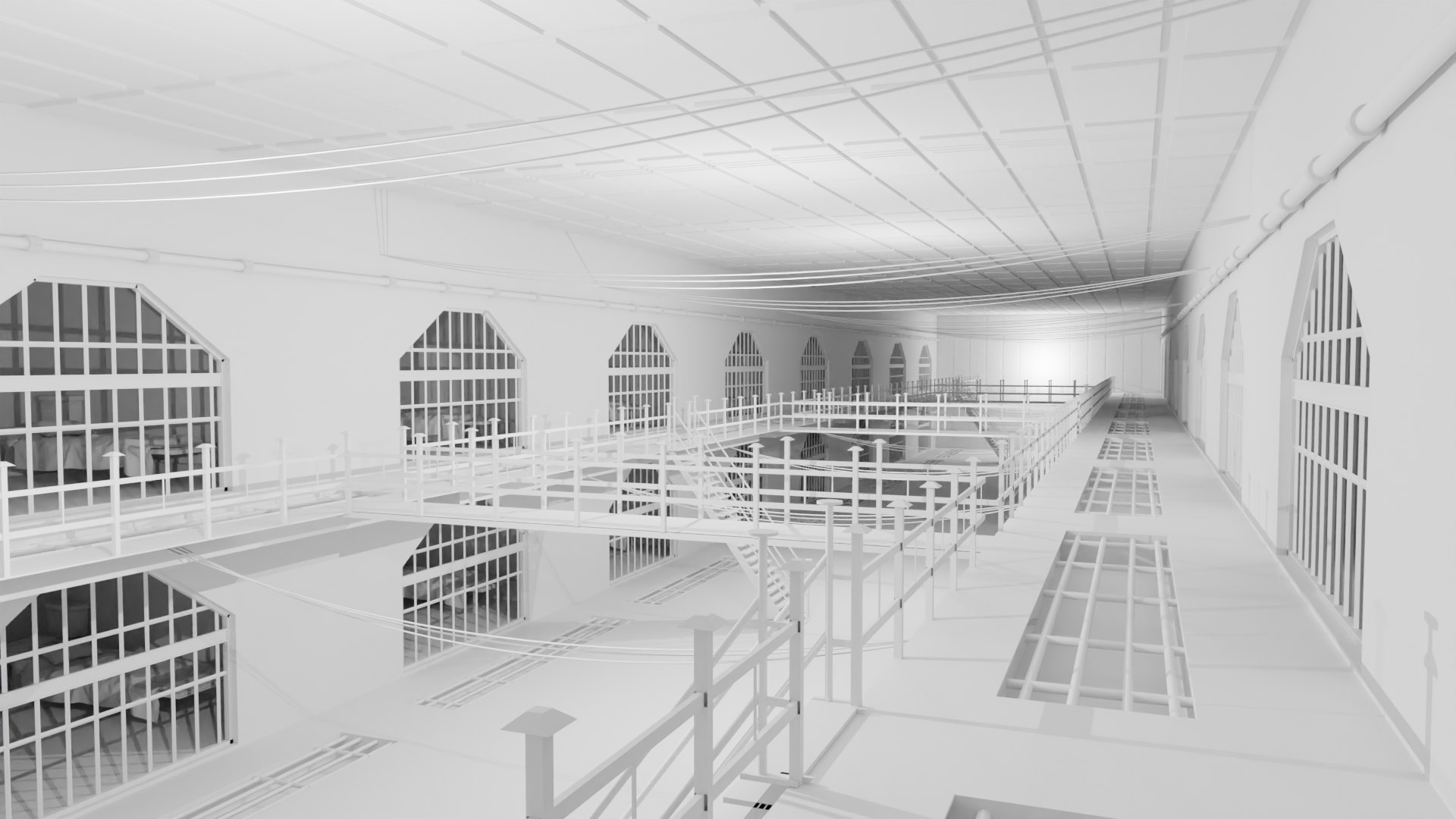 3D Prison Interior Model - TurboSquid 2157314