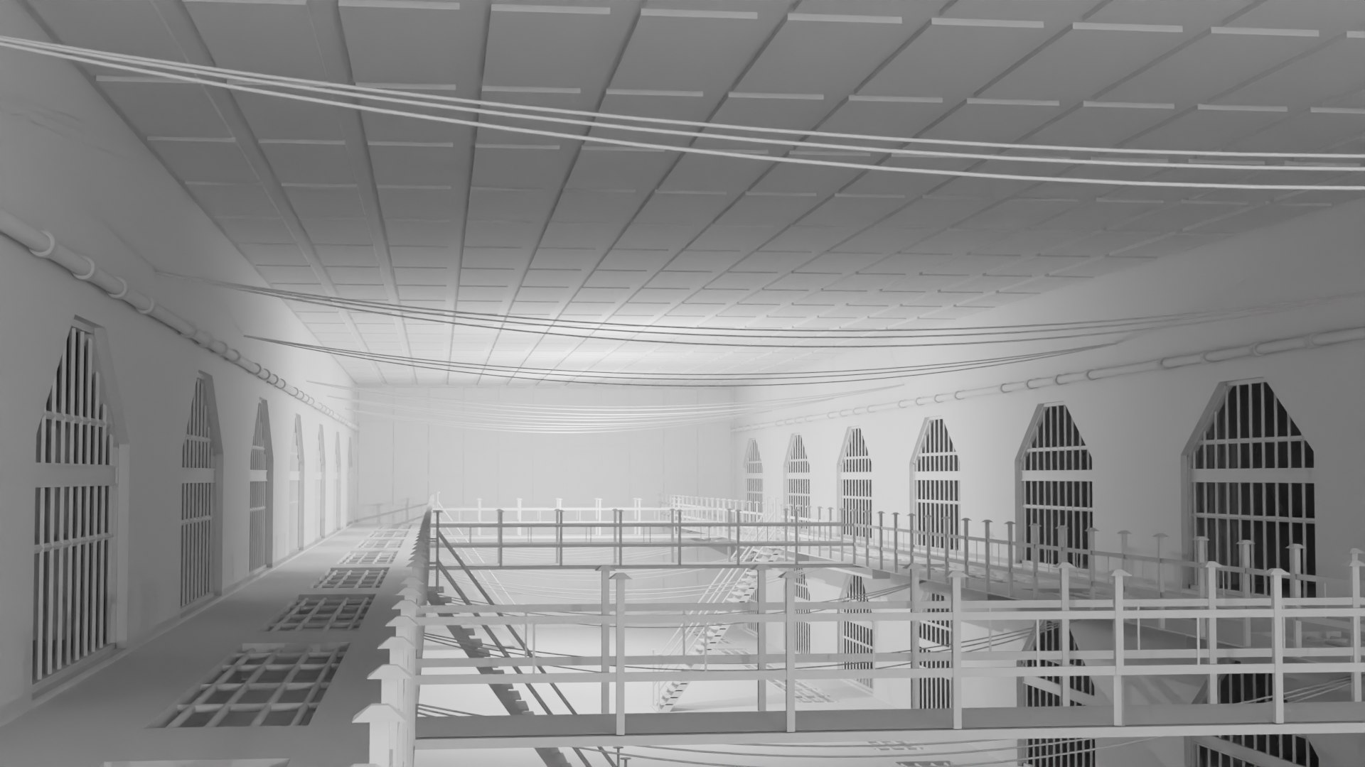 3D Prison Interior Model - TurboSquid 2157314