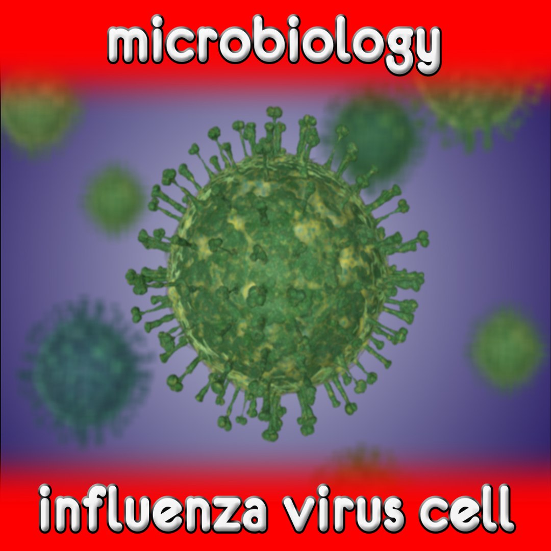 microbiology virus 3d model