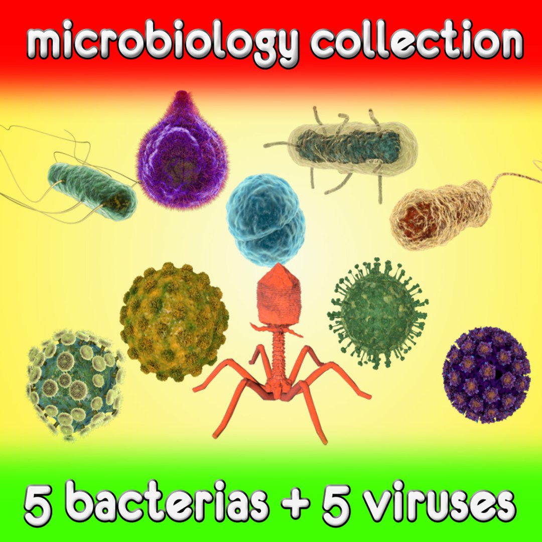 microbiology virus 3d model