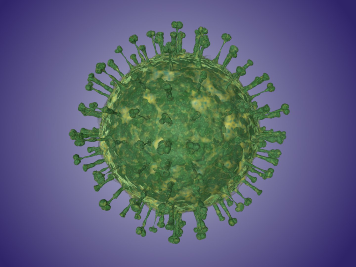 microbiology virus 3d model