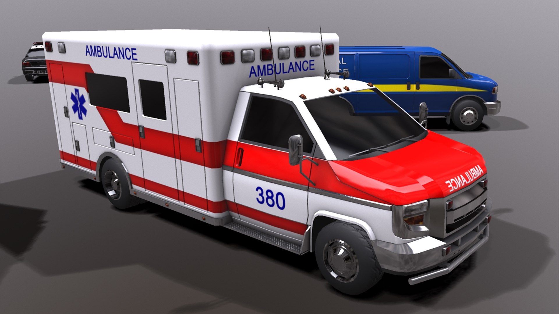Generic Civil Service Vehicles Pack Model Model - TurboSquid 1879981