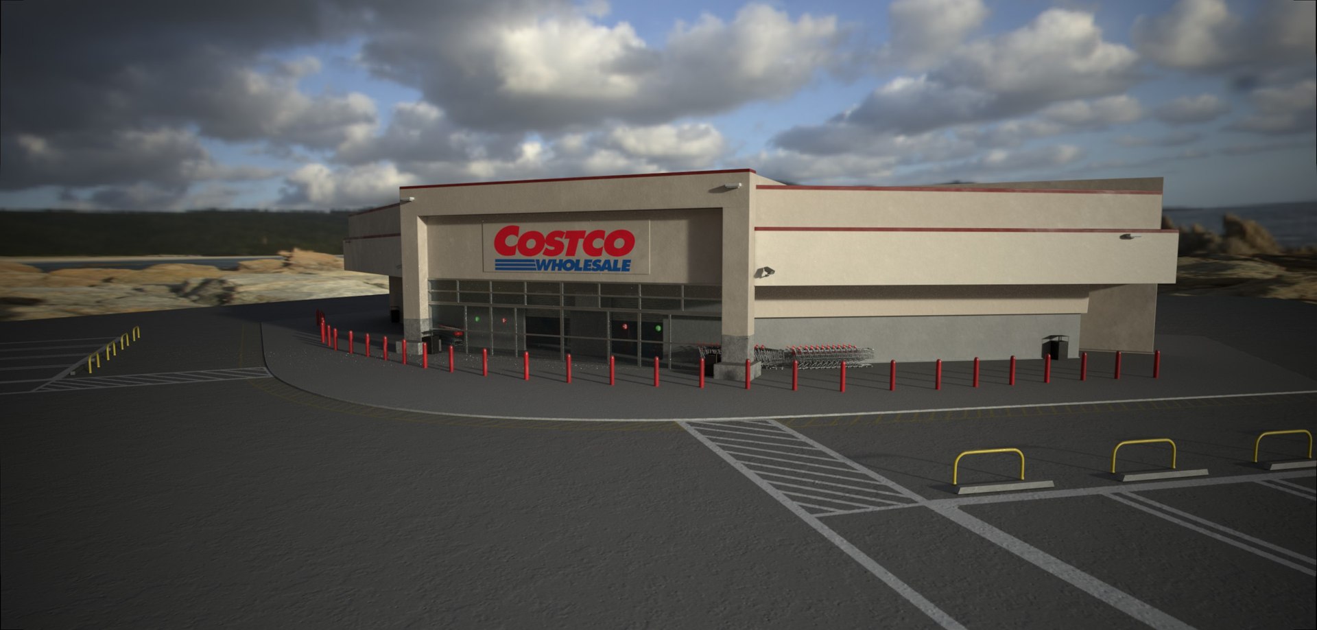 COSTCO WAREHOUSE Render Render PBR Ultra High Quality 3D Model ...