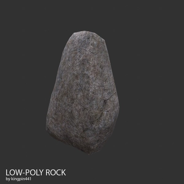 3d model low-poly rock