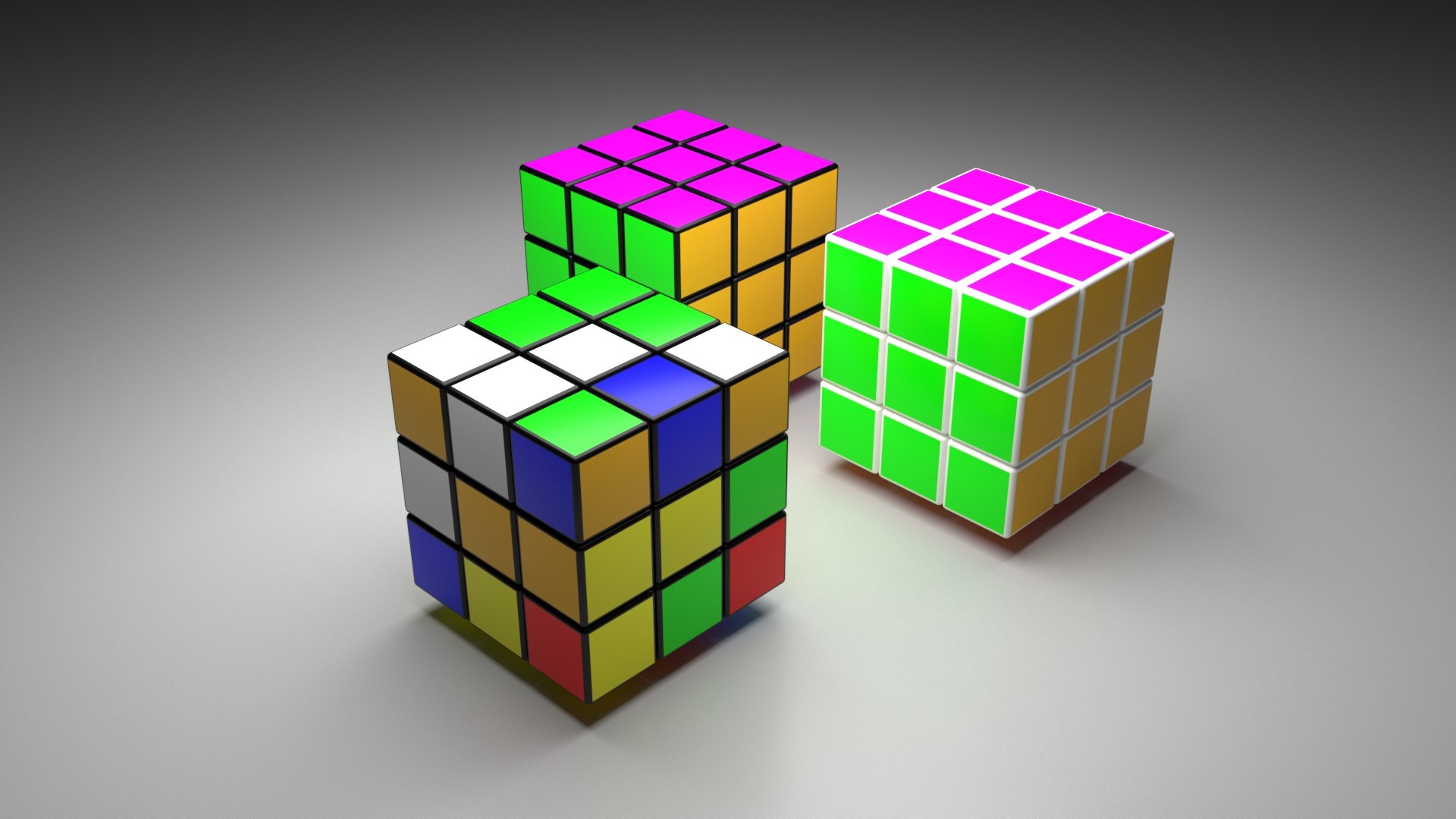 3D Rubiks Cubes Set - TurboSquid 1753782