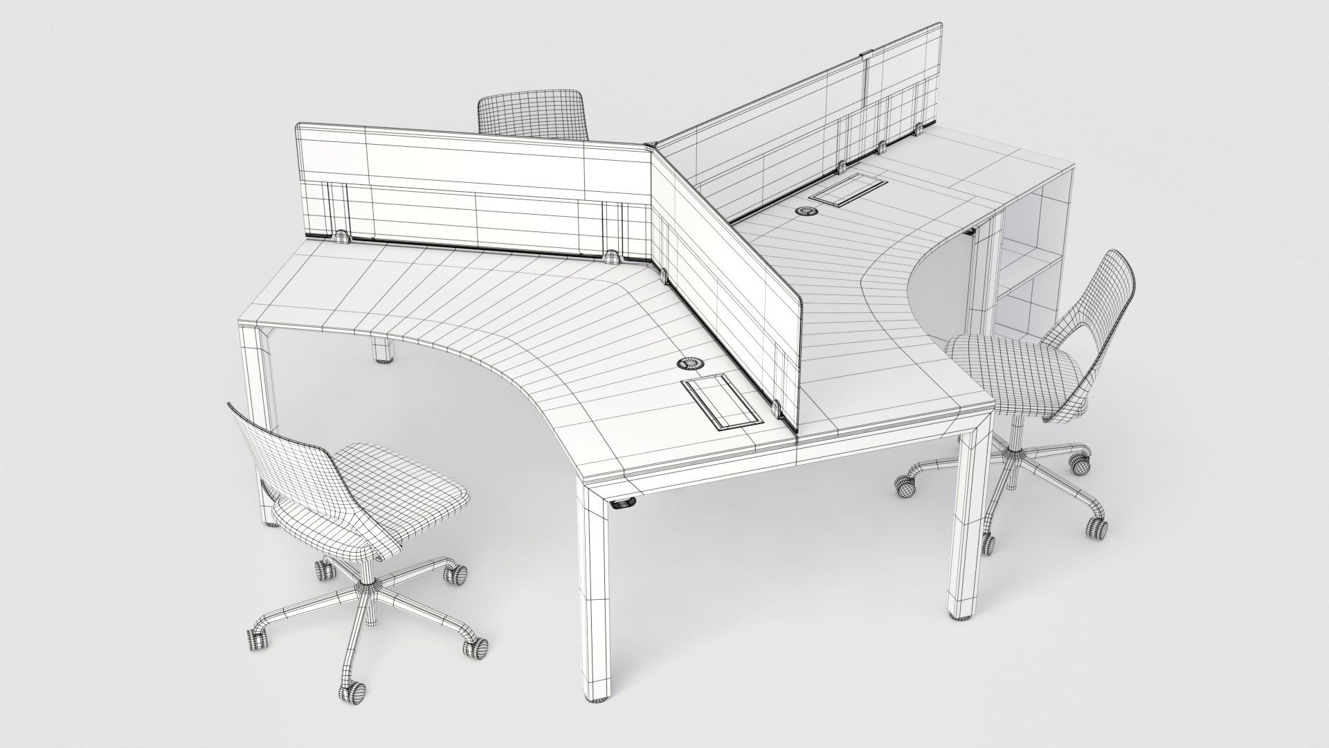 3D Model Office Desk And Chair 01 - TurboSquid 2149136