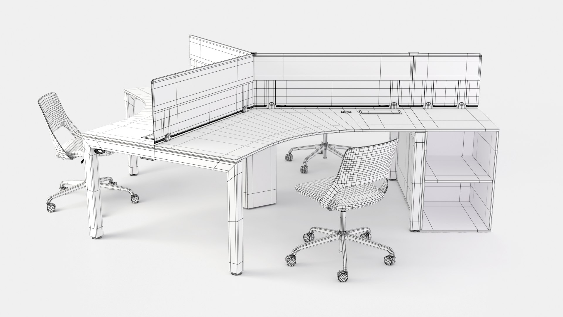 3D Model Office Desk And Chair 01 - TurboSquid 2149136