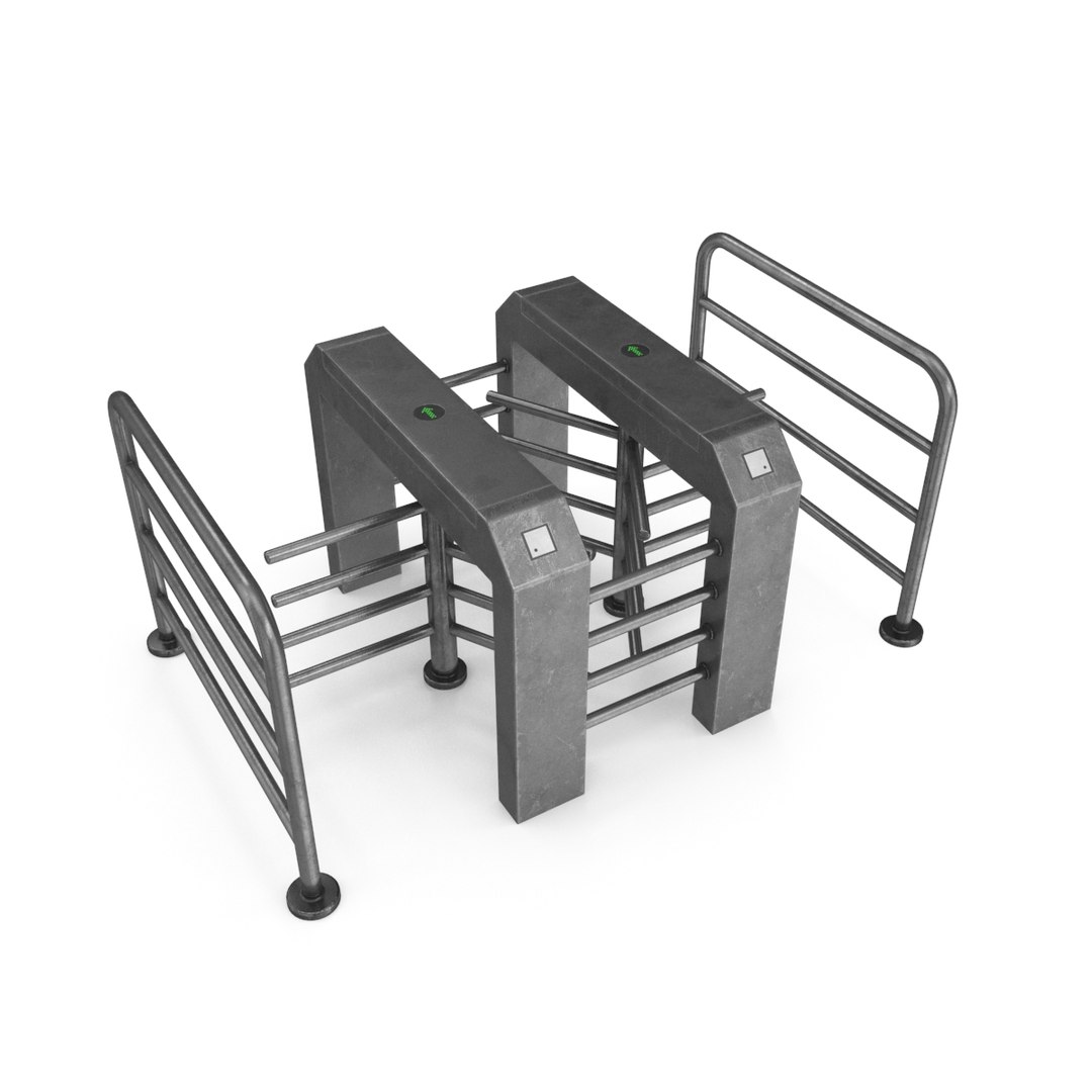 3D Turnstile Security Access Control PBR Model - TurboSquid 2178537