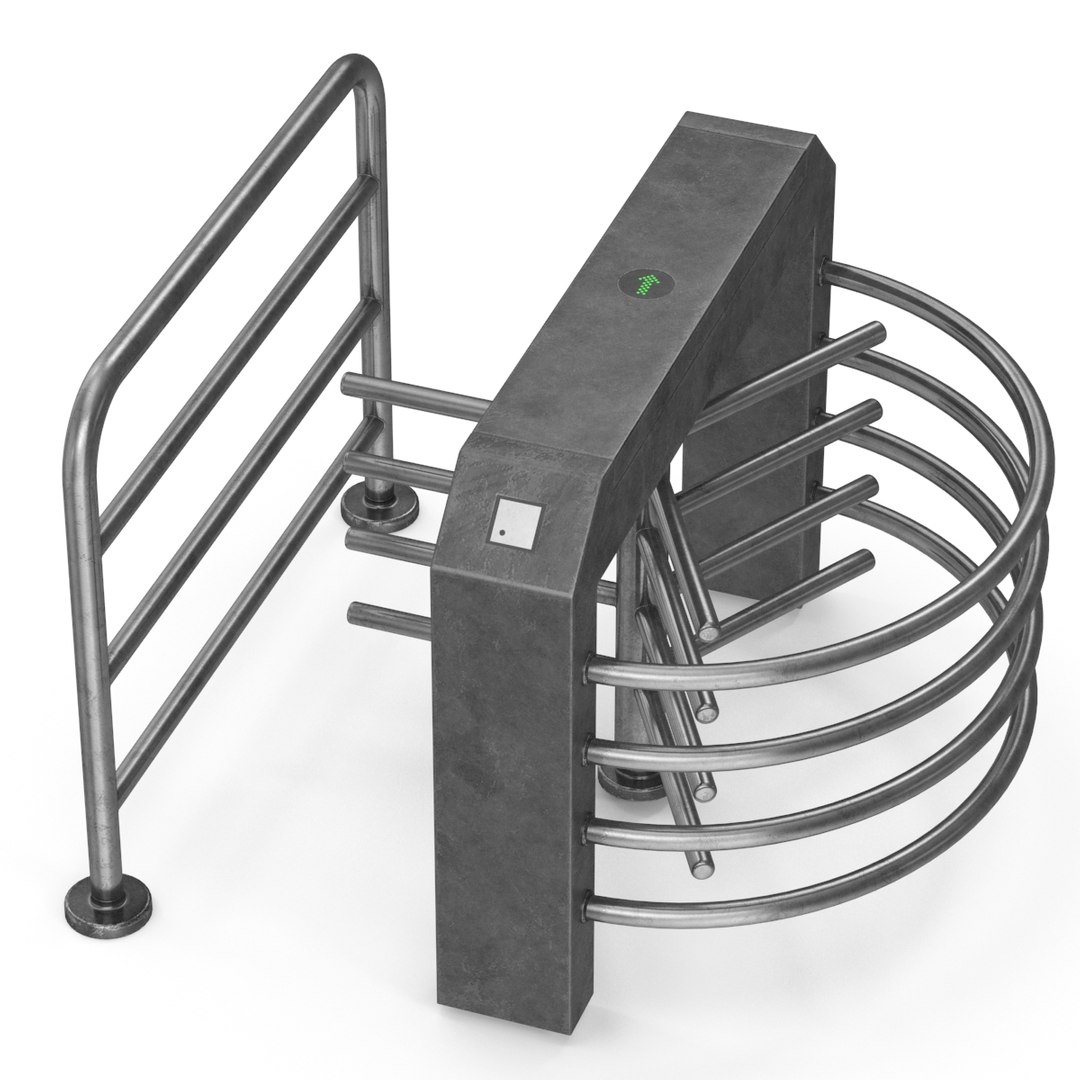 3D Turnstile Security Access Control PBR Model - TurboSquid 2178537