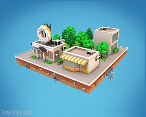 Low Poly 3D Building City Models For Download | TurboSquid