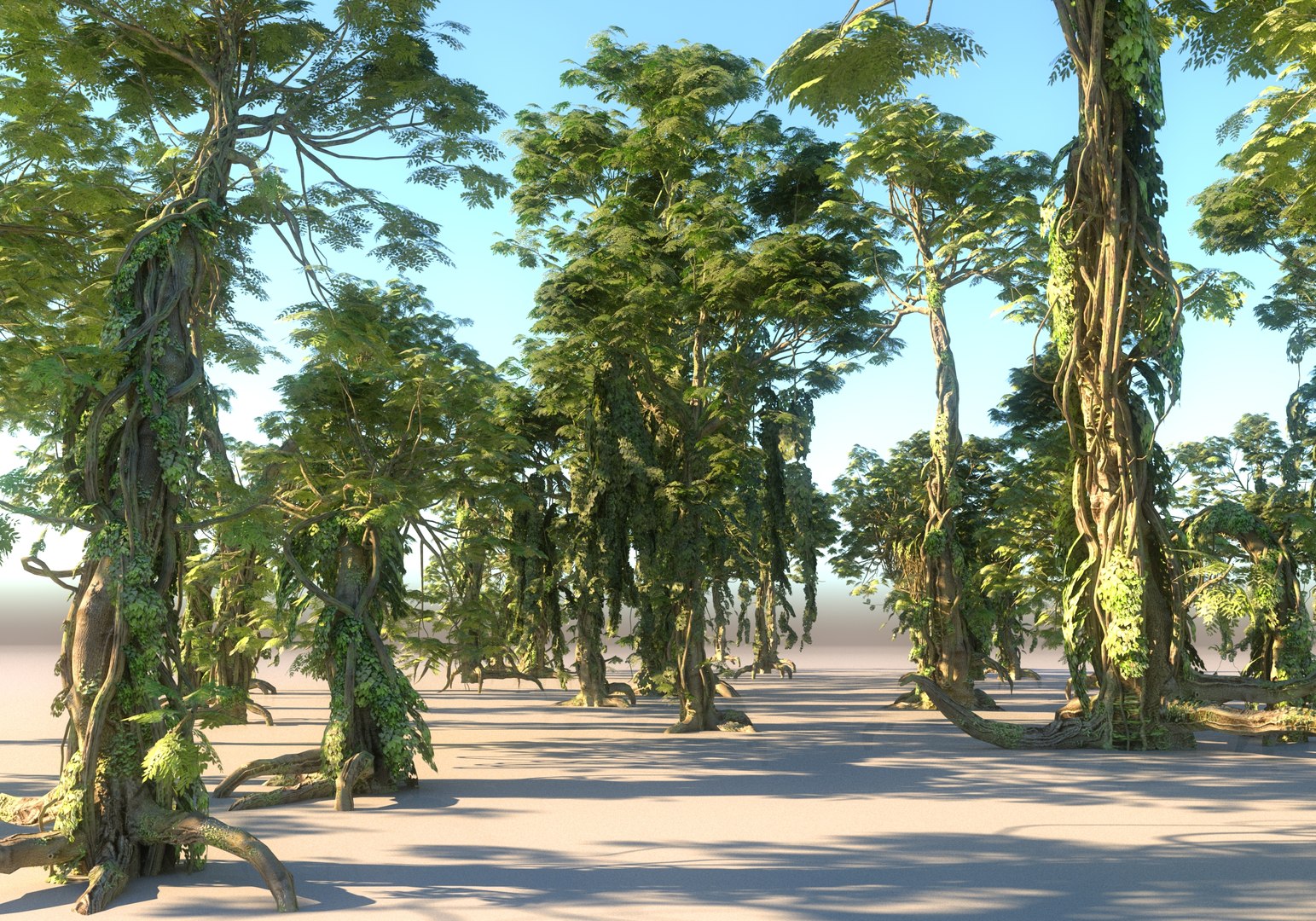 Animated Jungle Tree Mega Pack 50 3D - TurboSquid 2087674