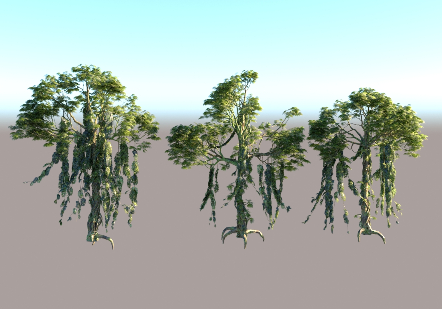 Animated Jungle Tree Mega Pack 50 3D - TurboSquid 2087674