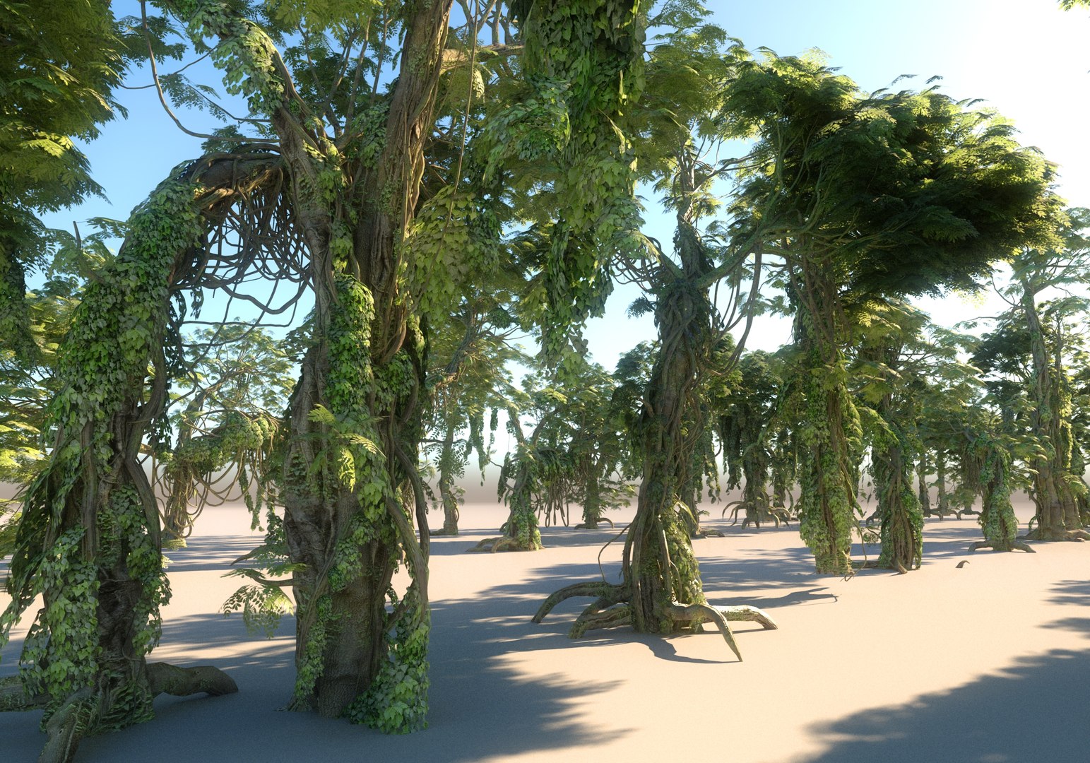 Animated Jungle Tree Mega Pack 50 3D - TurboSquid 2087674