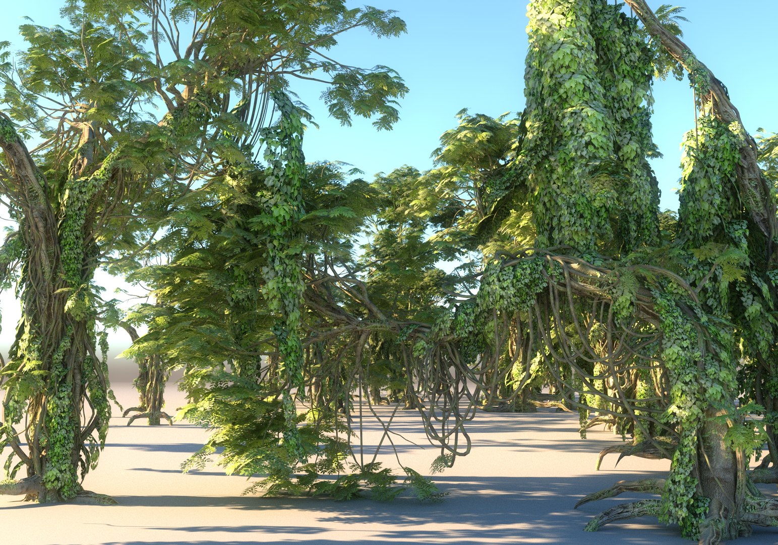 Animated Jungle Tree Mega Pack 50 3D - TurboSquid 2087674