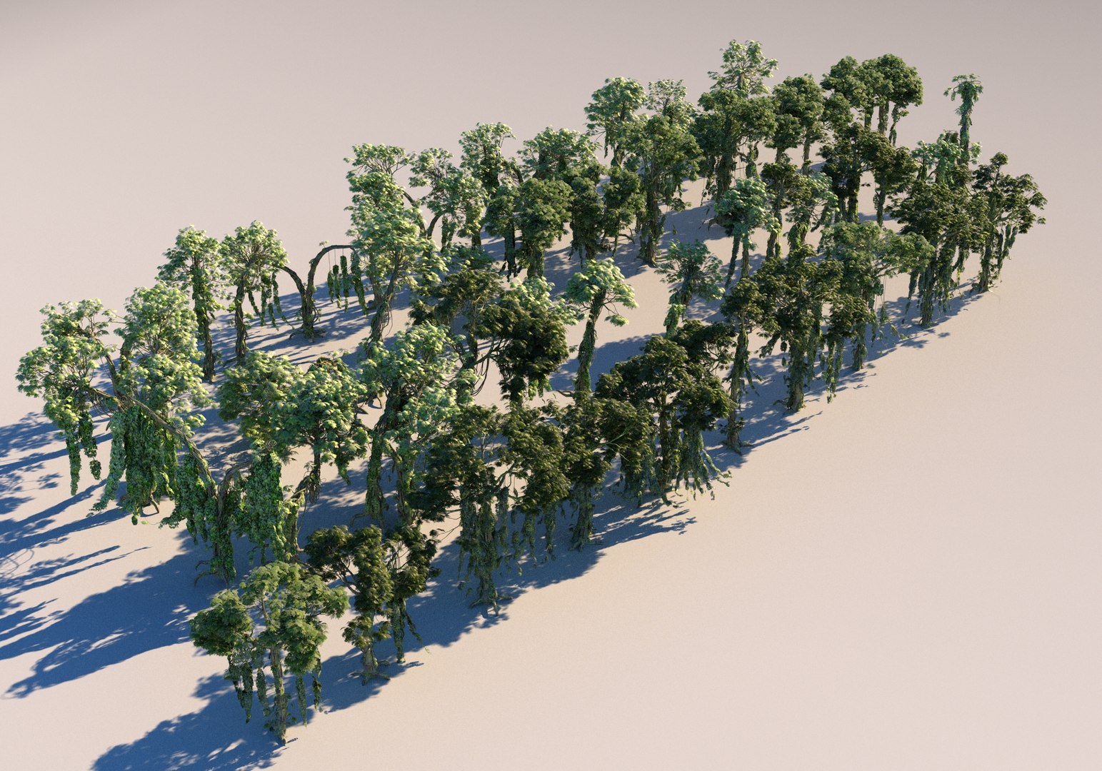 Animated Jungle Tree Mega Pack 50 3D - TurboSquid 2087674