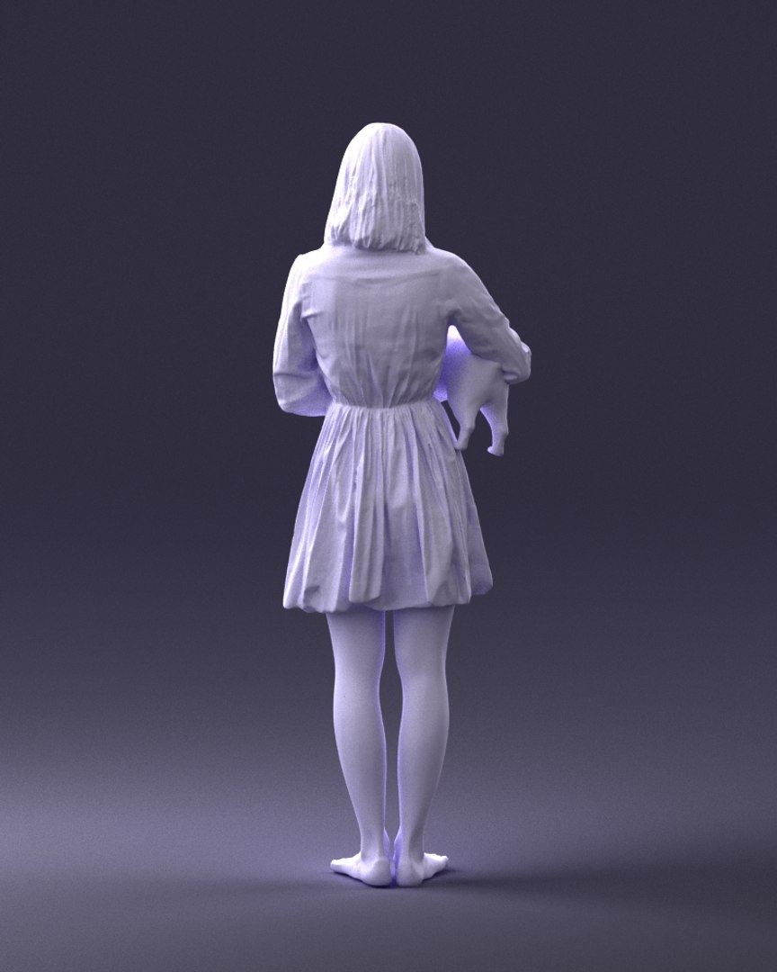 3d Body Scan Woman Dog Model