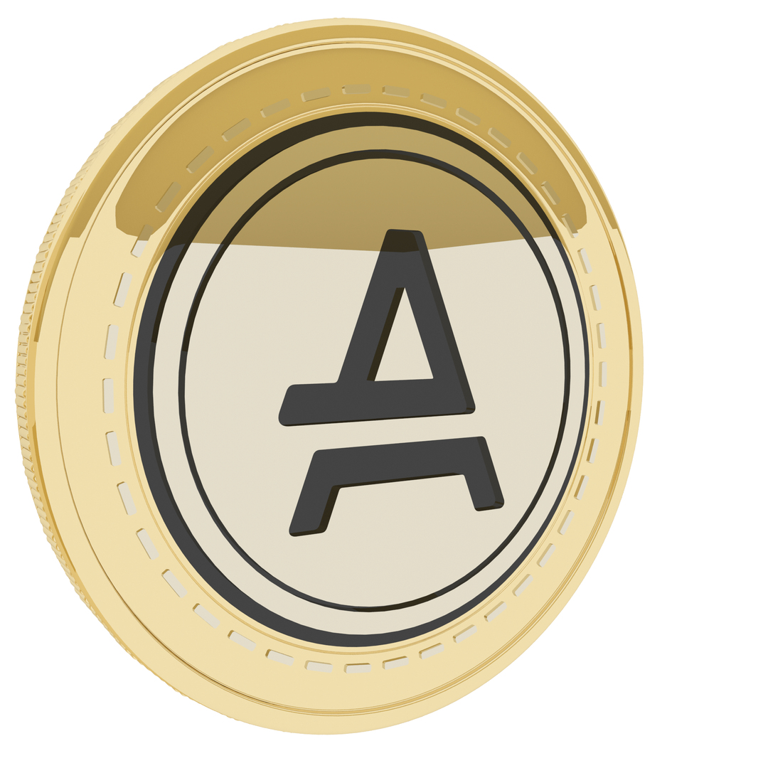 AIDUS TOKEN Cryptocurrency Gold Coin 3D - TurboSquid 1781851