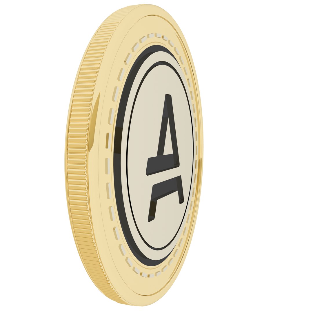 AIDUS TOKEN Cryptocurrency Gold Coin 3D - TurboSquid 1781851