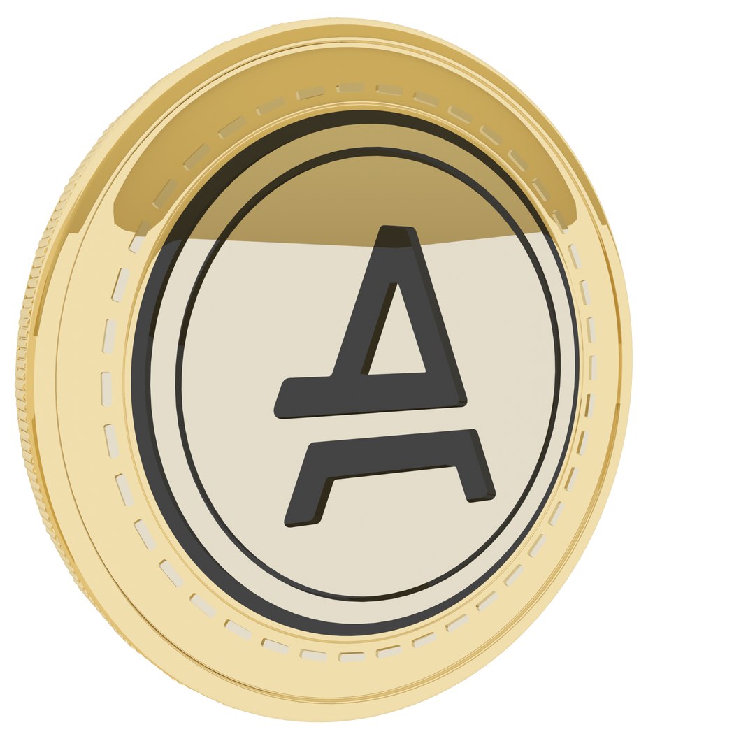 AIDUS TOKEN Cryptocurrency Gold Coin 3D - TurboSquid 1781851
