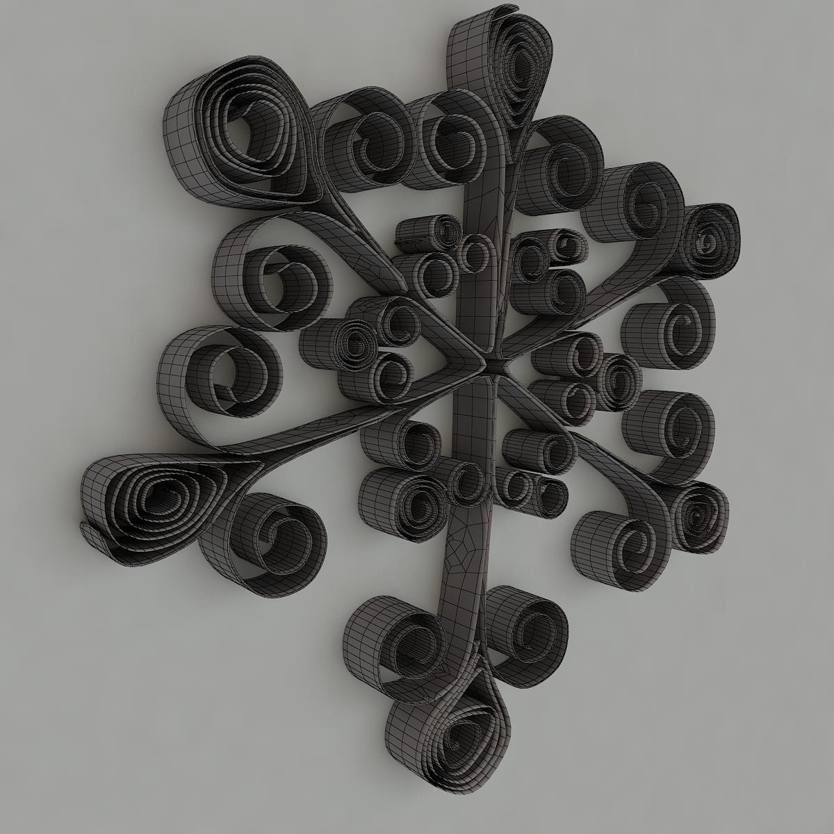 quilling snowflakes grid 02 3d model