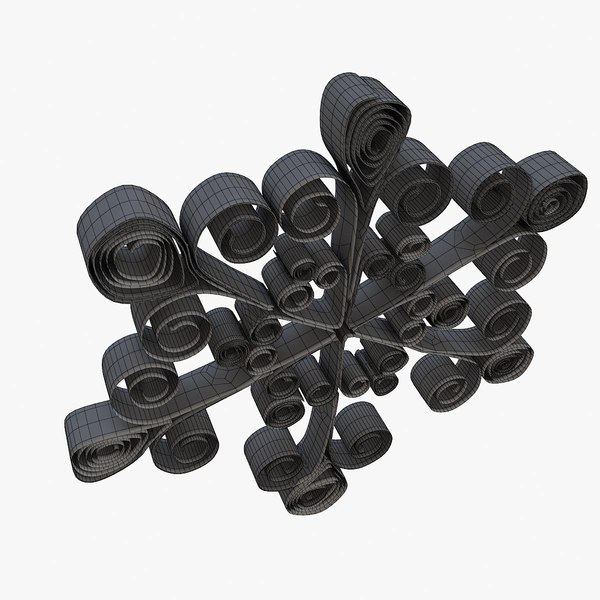 quilling snowflakes grid 02 3d model