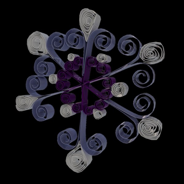 quilling snowflakes grid 02 3d model