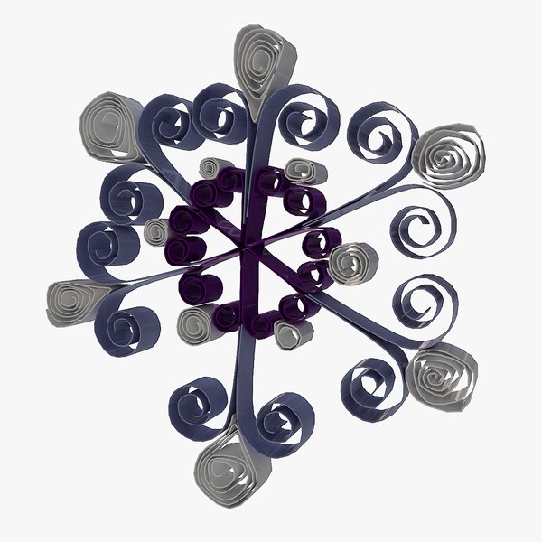 quilling snowflakes grid 02 3d model