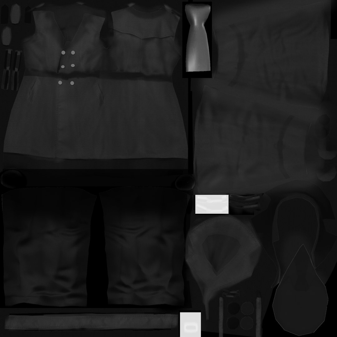 Mens Inspector Full Outfit 3D Model - TurboSquid 1742818