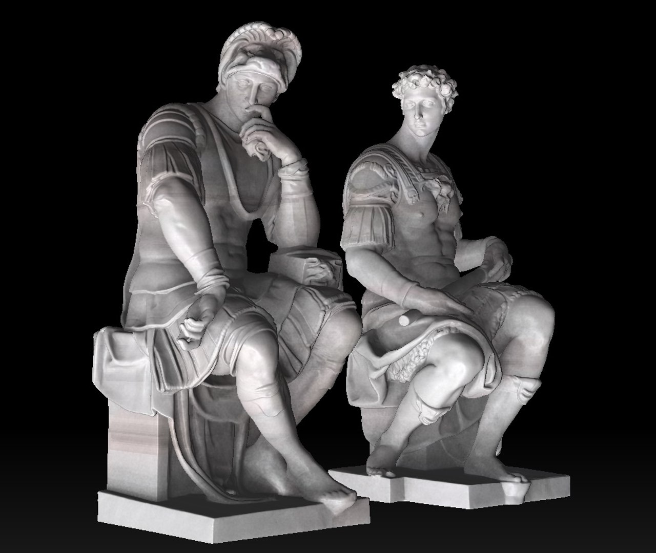 Lorenzo e giovanni de medici michelangelo collection 3D model ...